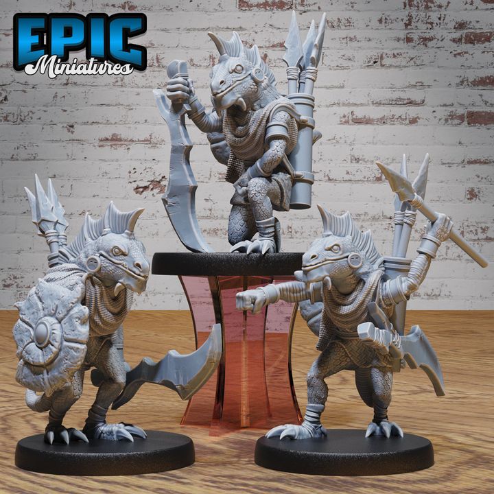 3D Printable Lizardfolk Army Pack / Serpent & Reptile Encounter / Dragon & Lizard Set / Pre ...